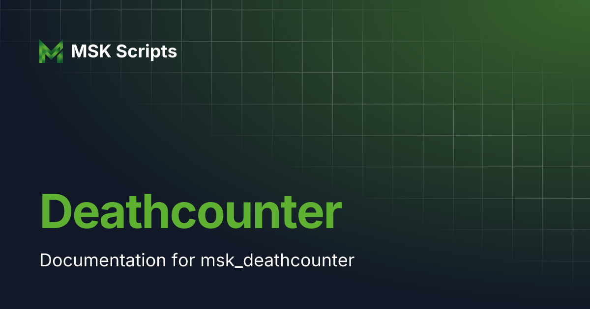 Deathcounter | MSK Scripts