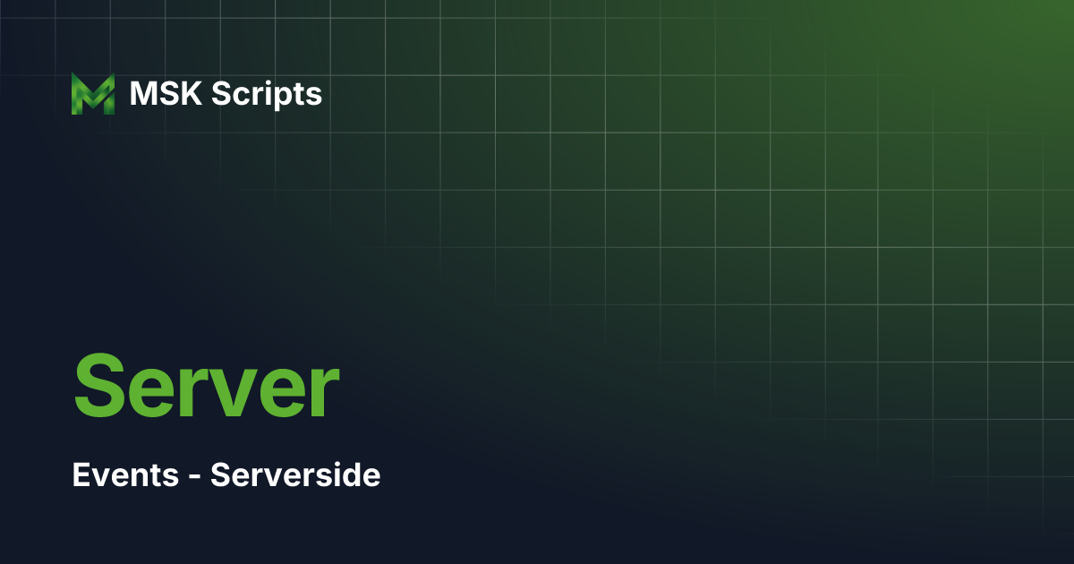 Server | MSK Scripts