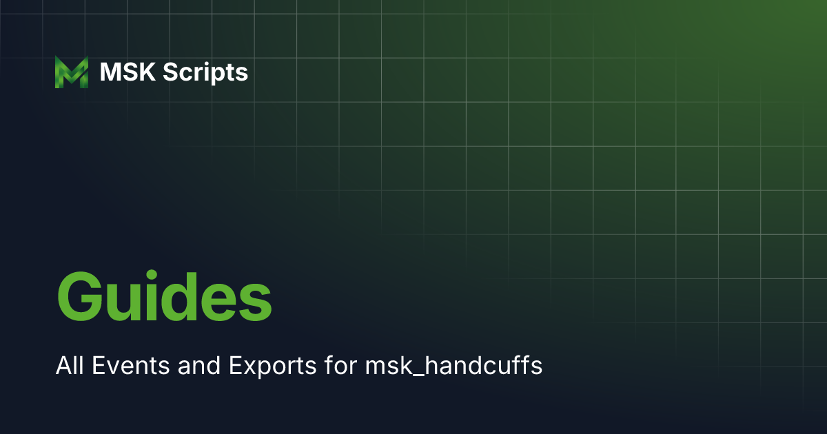 Guides | MSK Scripts