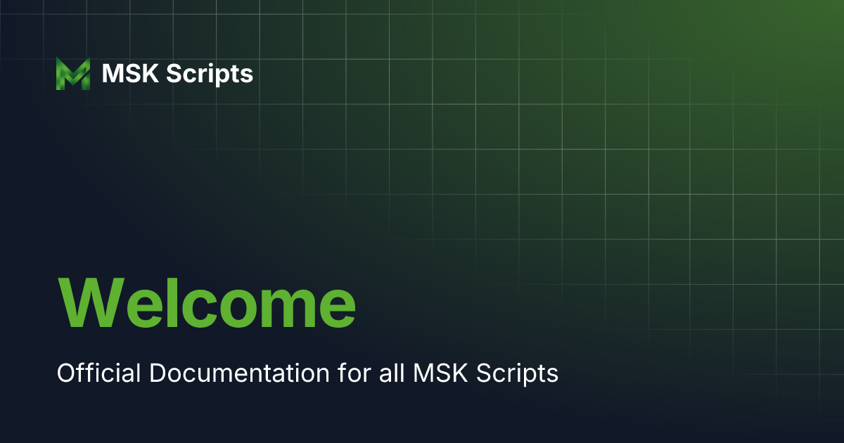 Welcome | MSK Scripts