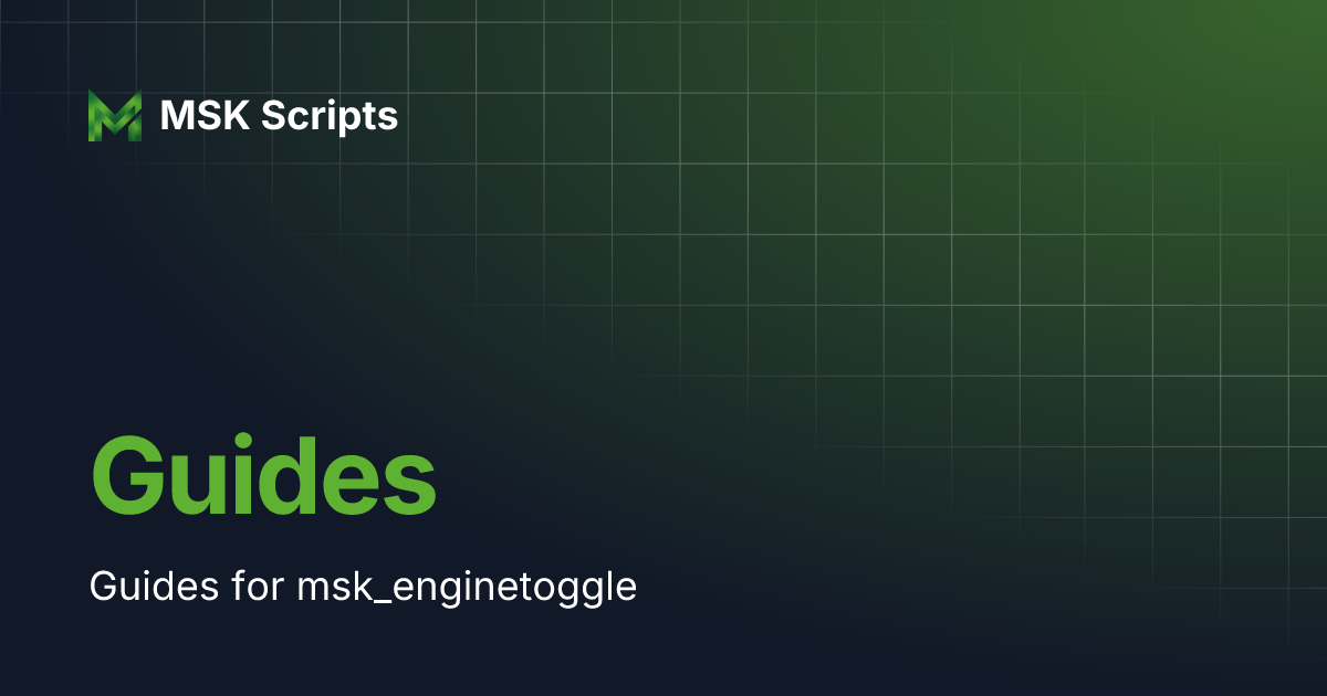 Guides | MSK Scripts
